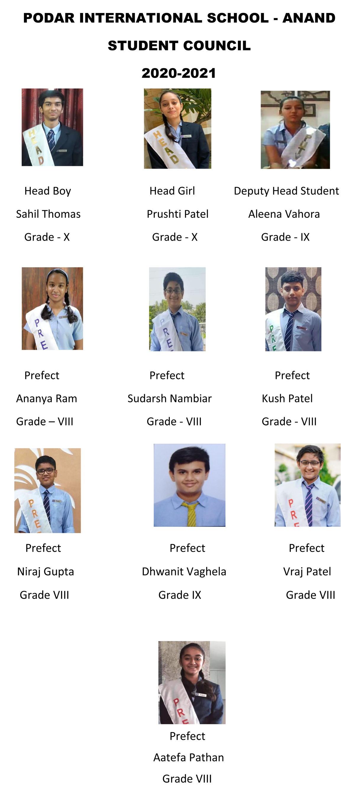 Student Council 2020-2021 | Podar News