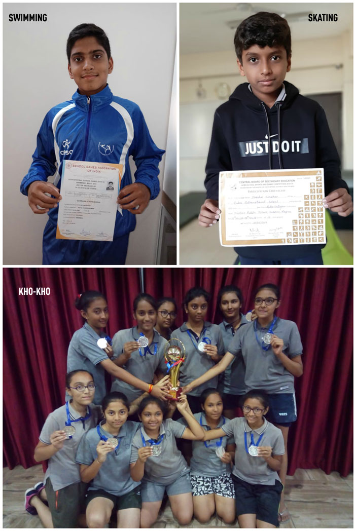 PIS Gandhinagar students win laurels in Kho Kho, Skating and Swimming ...