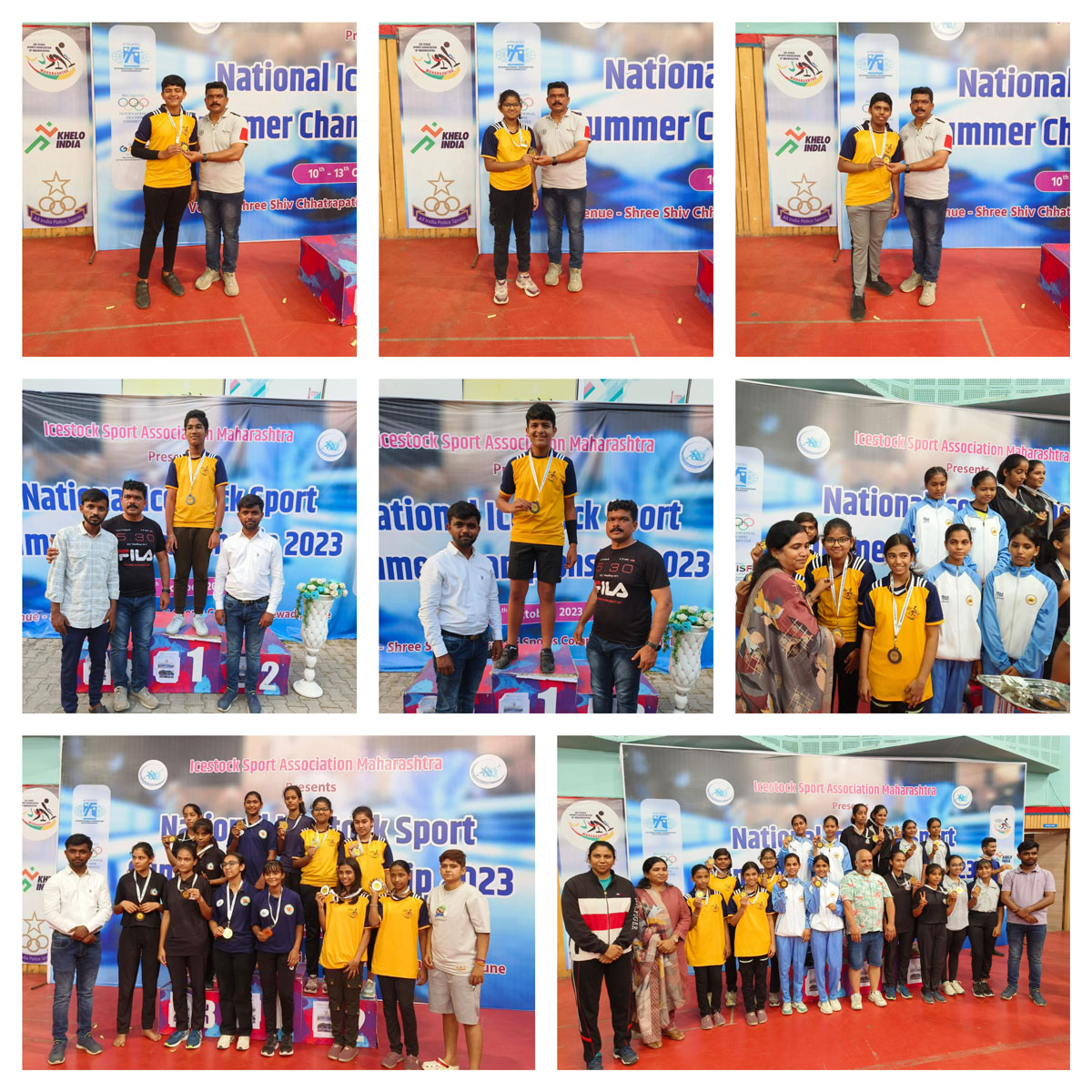 Winners of National Level Ice Stock Competition 2023-2024 | Podar News