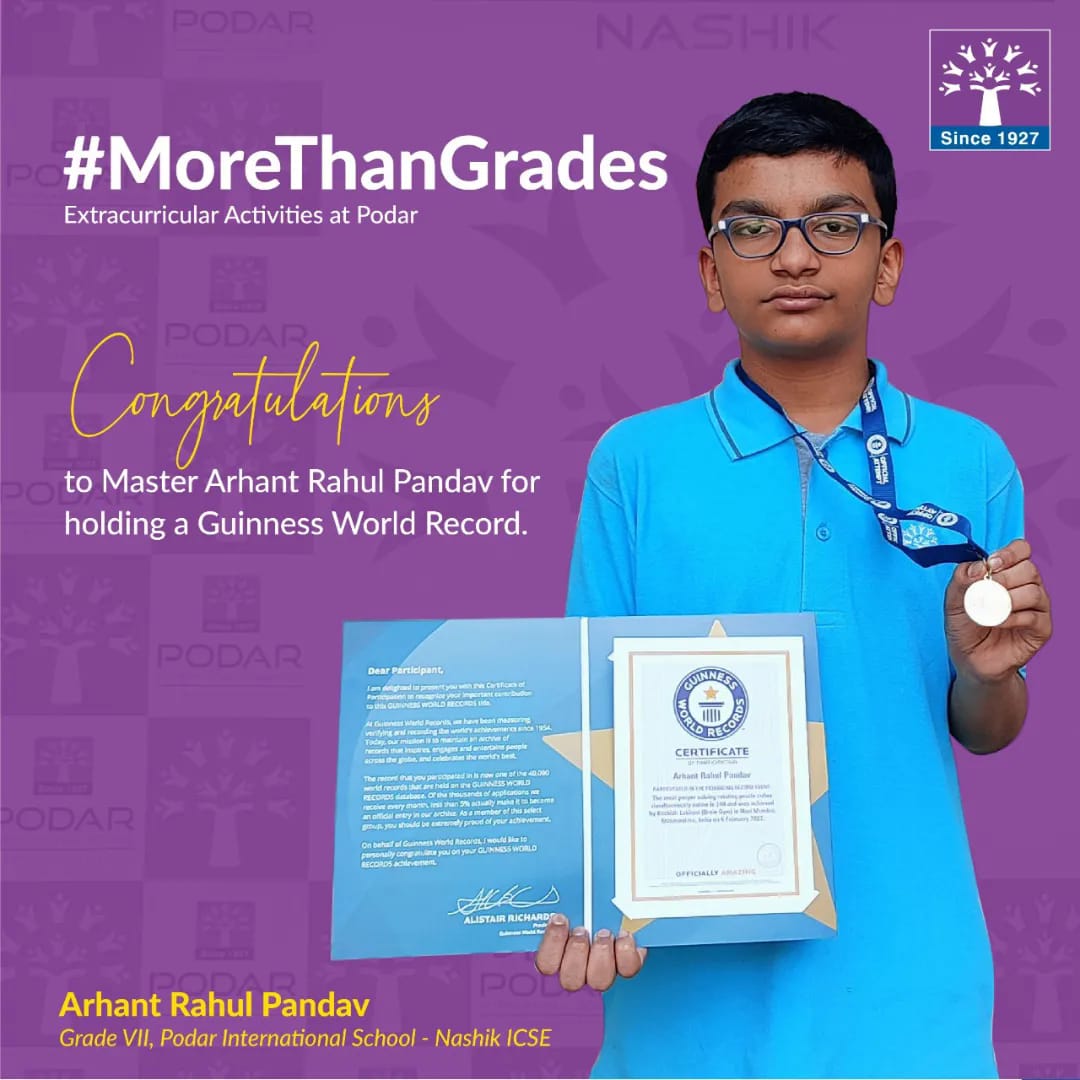 Master. Arhant Rahul Pandav registered his name in the Guinness Book of ...