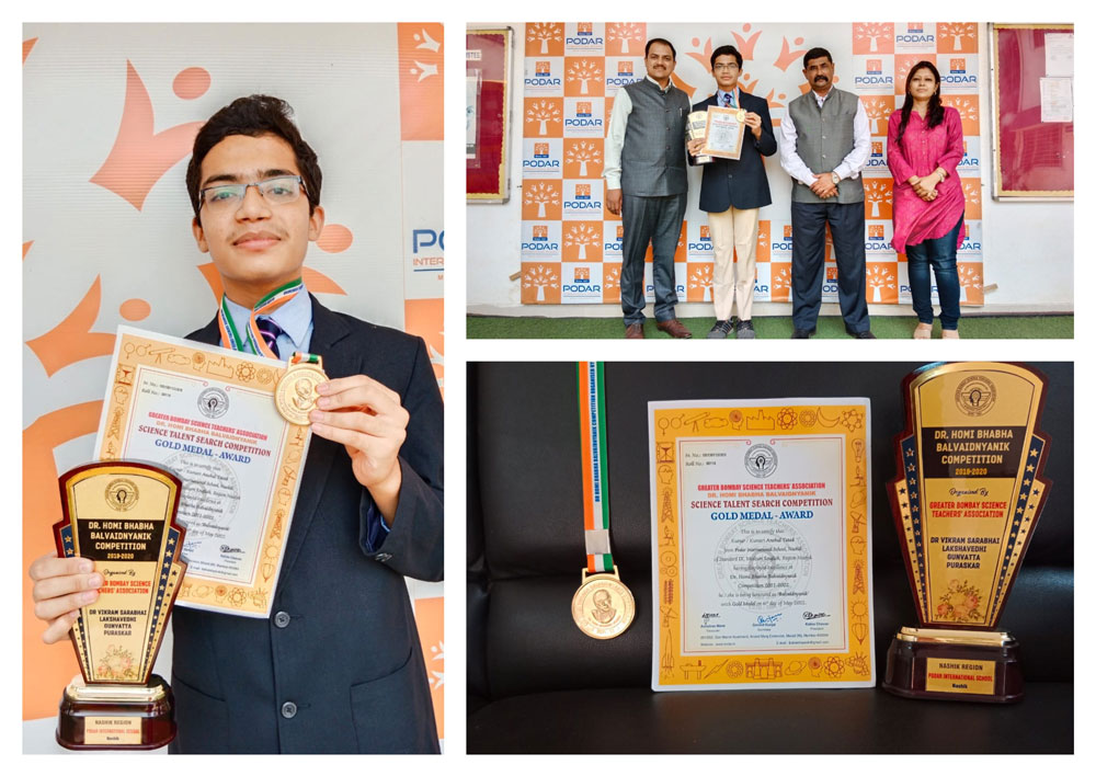 Podar International School student Master Anshul Tated of Grade 9 bags ...