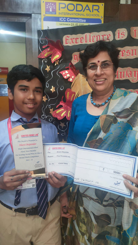 Podar International School, Nerul (CIE) student's achievement - April ...