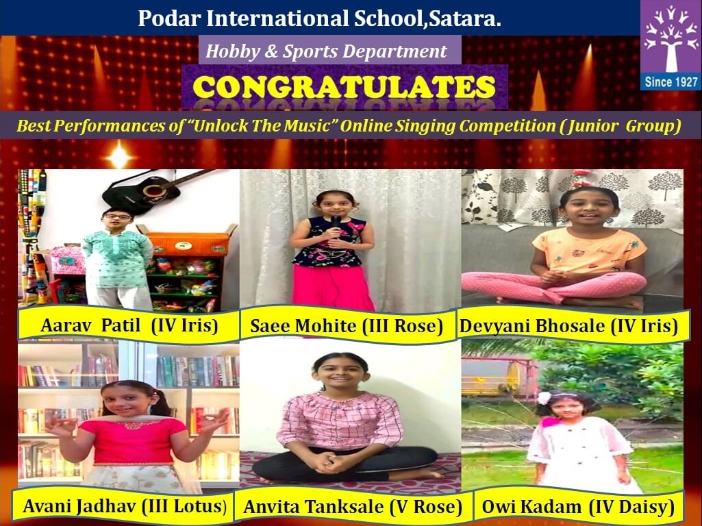 Podar International School Satara students are the winners of "Unlock ...