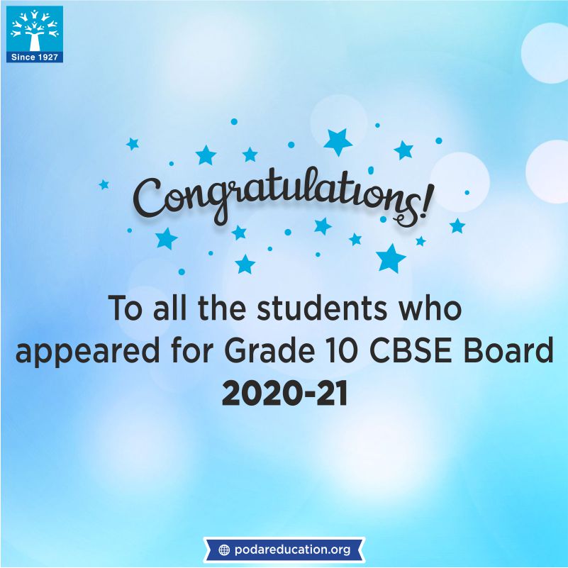 Heartiest Congratulations to our Grade X CBSE students. | Podar News