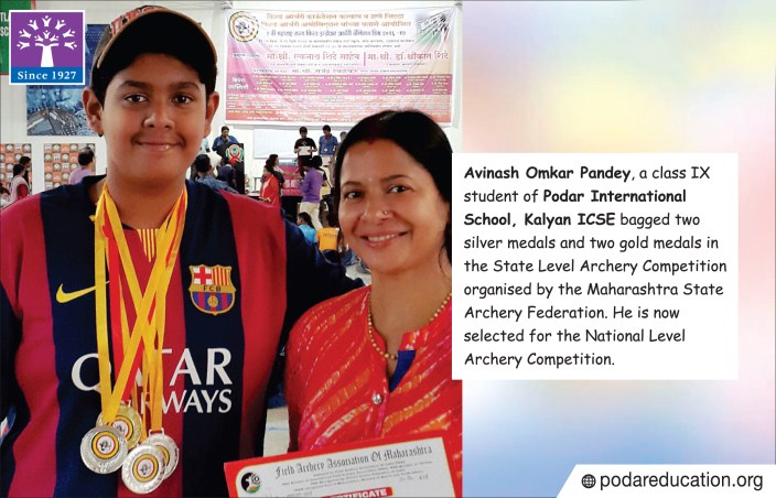 A student of Podar International School bagged two Gold Medals and two ...